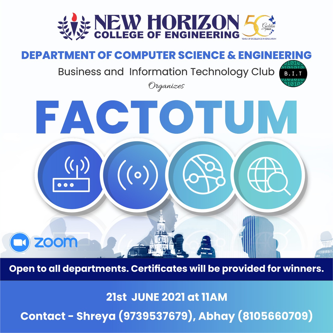 Factotum Bit Club Event | CSE Department NHCE